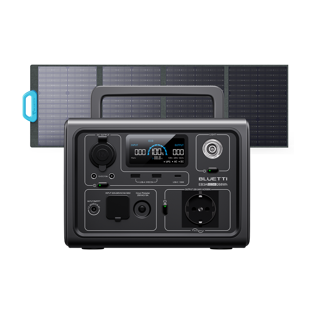 BLUETTI EB3A+120W Solar Generator Kit